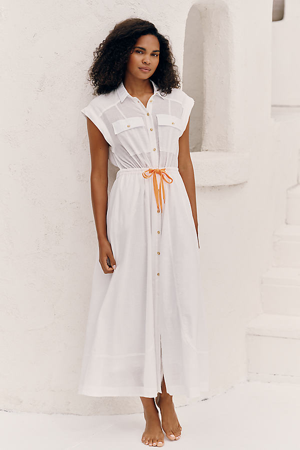 CELANDINE Celandine Tie-Waist Shirtdress